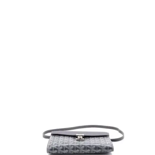 Goyard Chypre Wallet On Strap Coated Canvas With Leather
