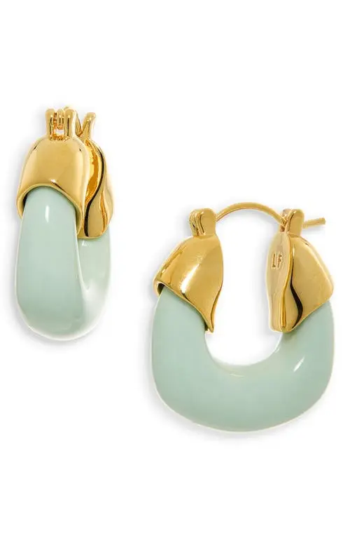 LIZZIE FORTUNATO Mini Organic Hoop Earrings - Green
