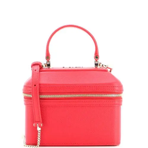 BVLGARI Serpenti Forever Top Handle Convertible Vanity Leather Small