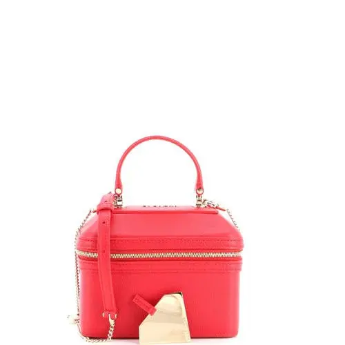 BVLGARI Serpenti Forever Top Handle Convertible Vanity Leather Small
