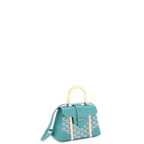 Goyard Structured Saigon Top Handle Bag Coated Canvas With Leather Mini