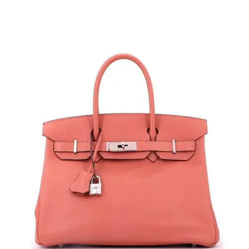 Hermès Birkin Handbag Pink Swift With Palladium Hardware 30
