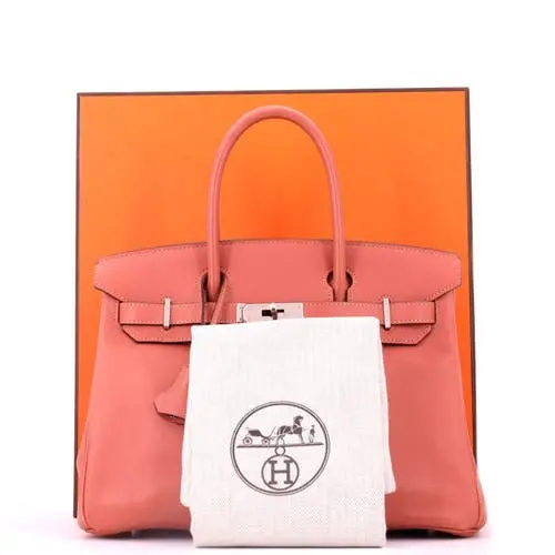 Hermès Birkin Handbag Pink Swift With Palladium Hardware 30