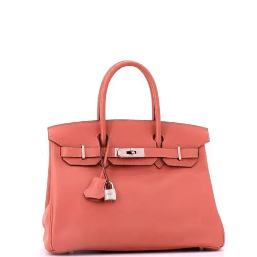 Hermès Birkin Handbag Pink Swift With Palladium Hardware 30