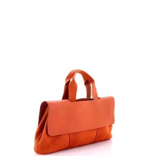 Hermès Valparaiso East West Bag Toile And Leather Pm - Orange