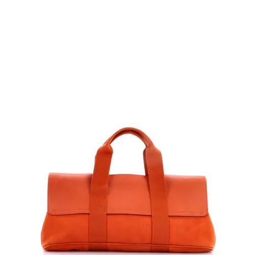 Hermès Valparaiso East West Bag Toile And Leather Pm - Orange