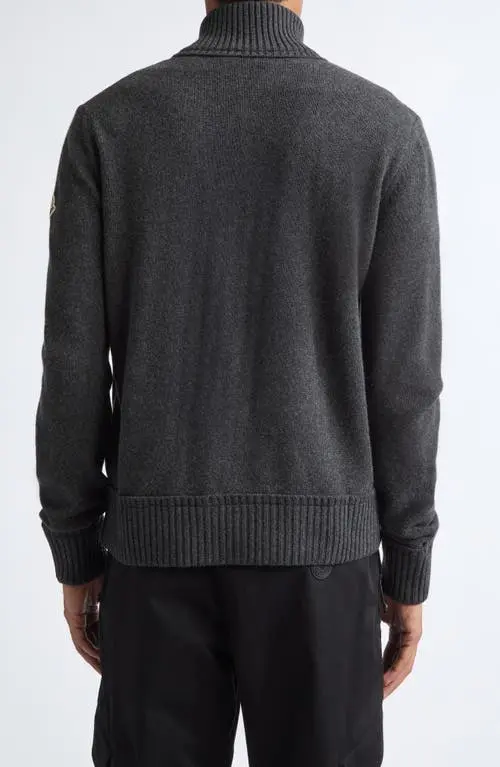 Moncler Virgin Wool & Cashmere Zip-up Cardigan