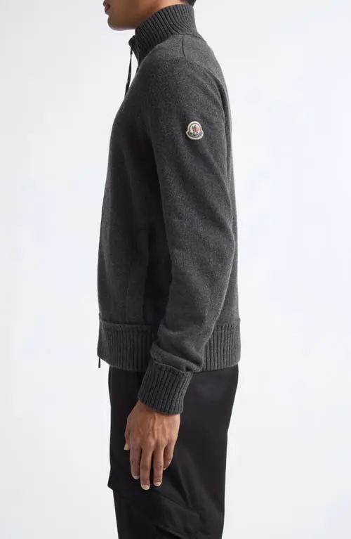 Moncler Virgin Wool & Cashmere Zip-up Cardigan