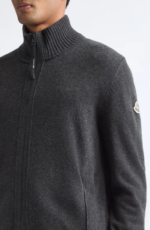 Moncler Virgin Wool & Cashmere Zip-up Cardigan
