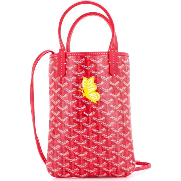 Goyard Poitiers Tote Printed Coated Canvas And Printed Canvas Mini - Red