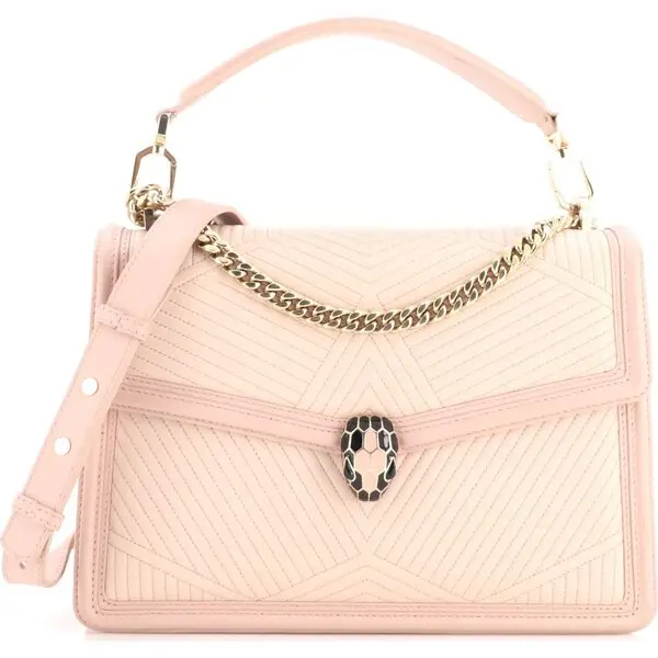 BVLGARI Serpenti Forever Shoulder Bag Quilted Leather Medium