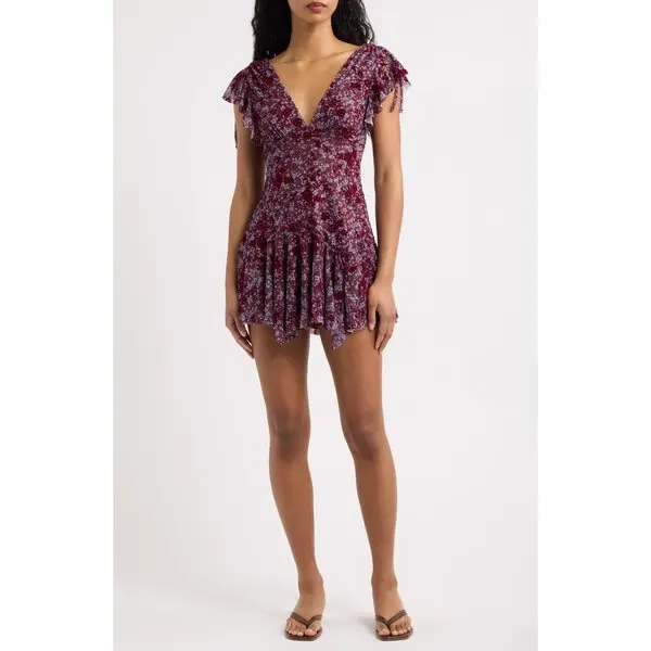 BDG URBAN OUTFITTERS Naomi Mesh Minidress - Purple