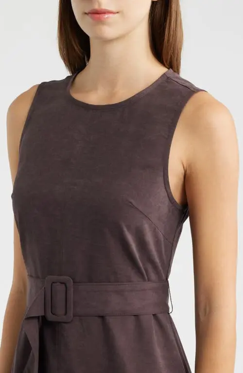 ZOE AND CLAIRE Belted Drop Waist Midi Dress