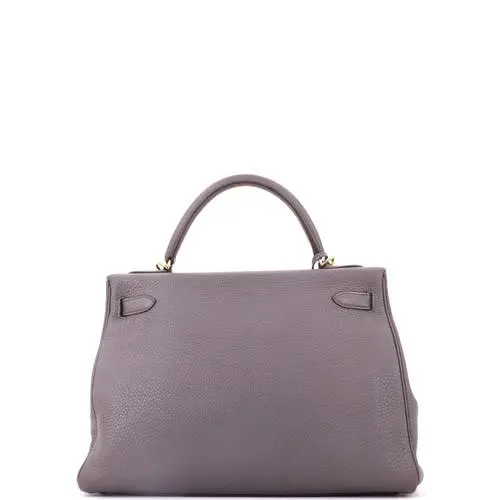 Hermès Kelly Handbag Togo With Gold Hardware 32 - Grey