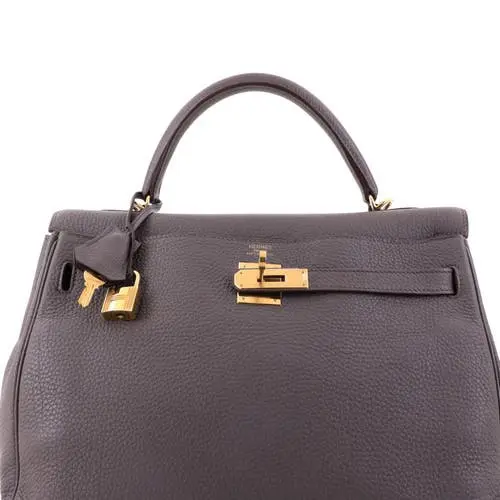 Hermès Kelly Handbag Togo With Gold Hardware 32 - Grey
