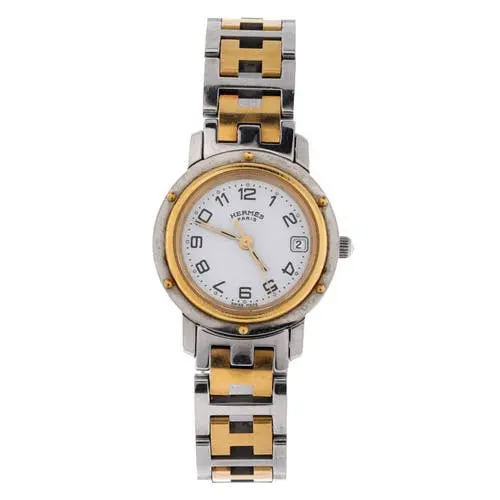 Hermès Clipper Quartz Watch Stainless Steel With Plated Metal 24 - Metallic Silver