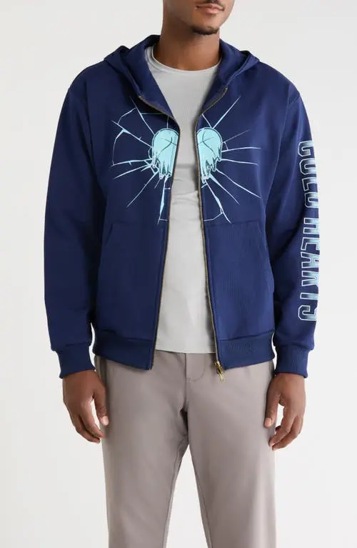 OVERTIME Elite Cold Hearts Graphic Fleece Hoodie - Blue