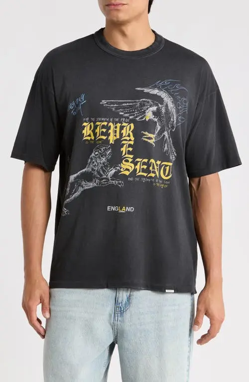 REPRESENT Enemy Graphic Tee - Washed Black