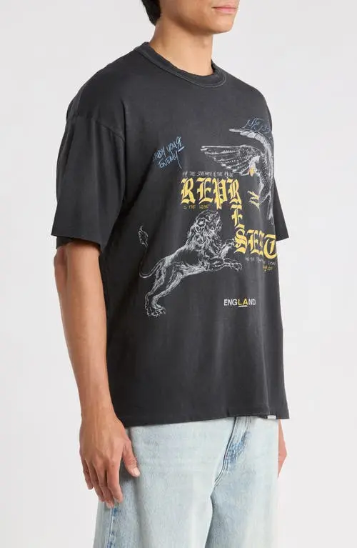 REPRESENT Enemy Graphic Tee - Washed Black