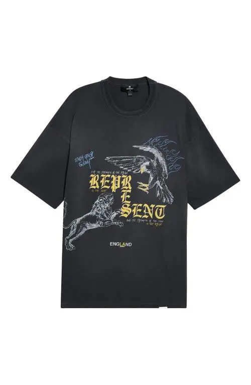 REPRESENT Enemy Graphic Tee - Washed Black