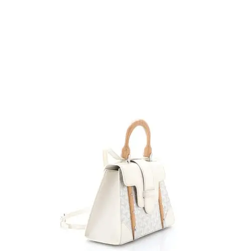 Goyard Saigon Top Handle Bag Coated Canvas With Leather Pm