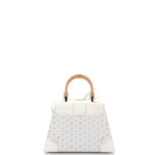 Goyard Saigon Top Handle Bag Coated Canvas With Leather Pm
