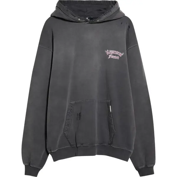 REPRESENT Duality Graphic Hoodie - Washed Black