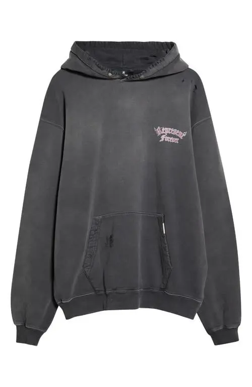 REPRESENT Duality Graphic Hoodie - Washed Black
