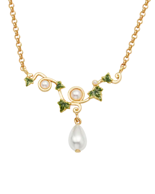 FABLE ENGLAND Ivy & Pearl Necklace