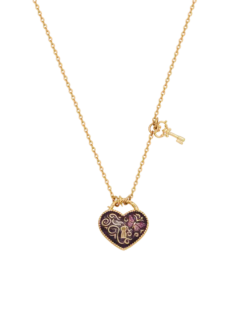 FABLE ENGLAND Eve Heart Lock & Key Necklace