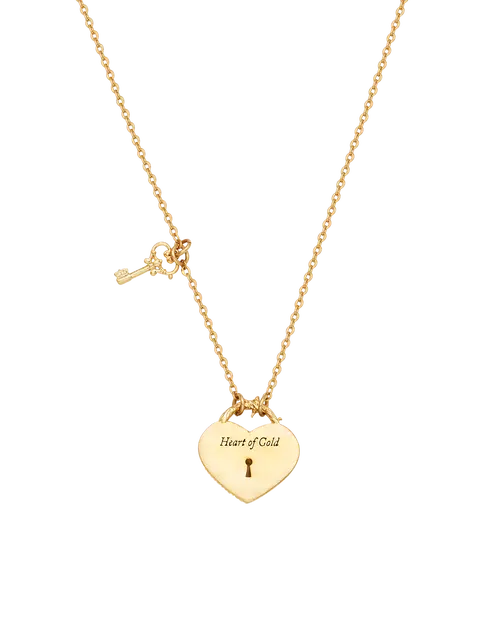 FABLE ENGLAND Eve Heart Lock & Key Necklace