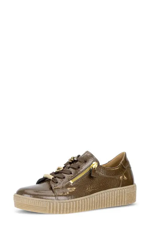 Gabor Collette Leather Sneaker - Cacao