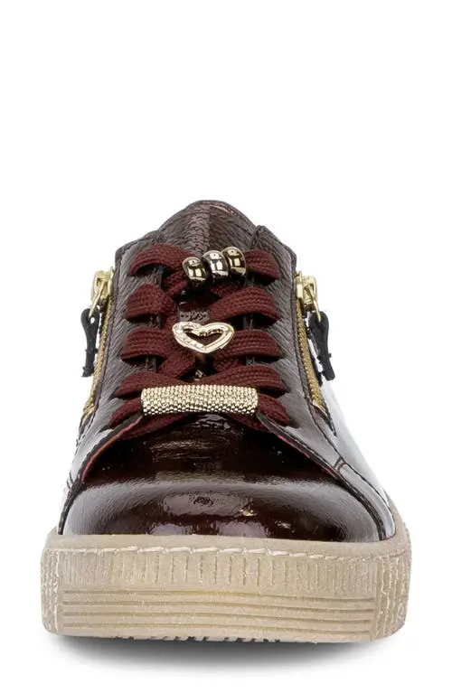 Gabor Collette Leather Sneaker - Mulberry