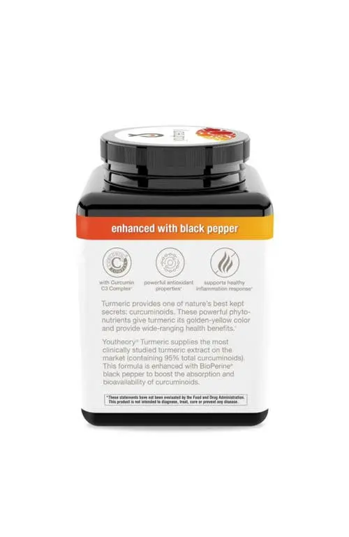 YOUTHEORY Turmeric Extra Strength 150 Vegetarian Capsules Supplement