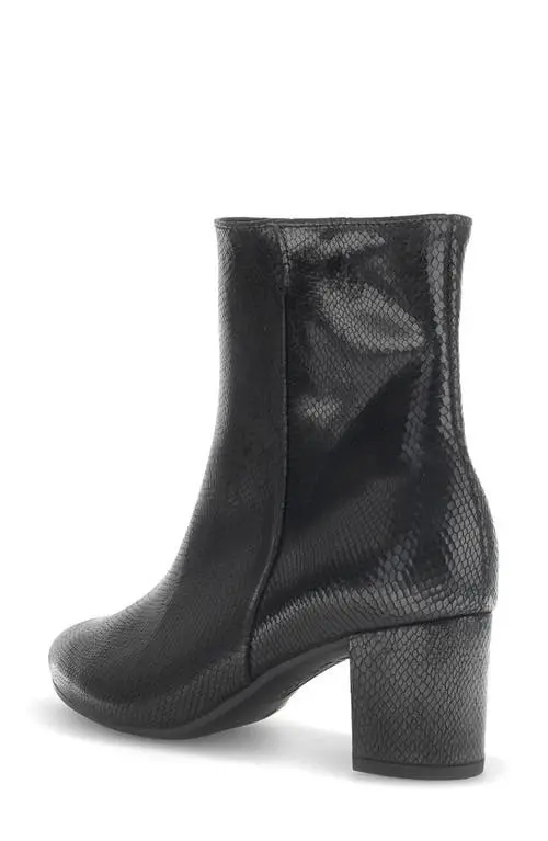 Gabor Sabine Croc Embossed Leather Bootie