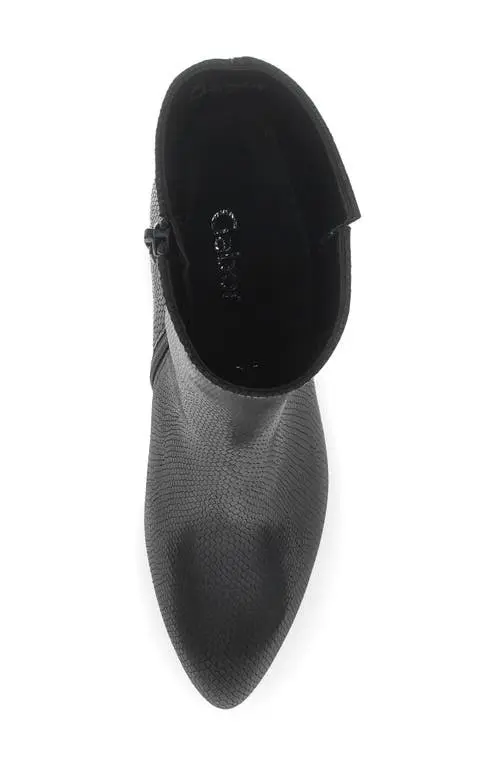 Gabor Sabine Croc Embossed Leather Bootie