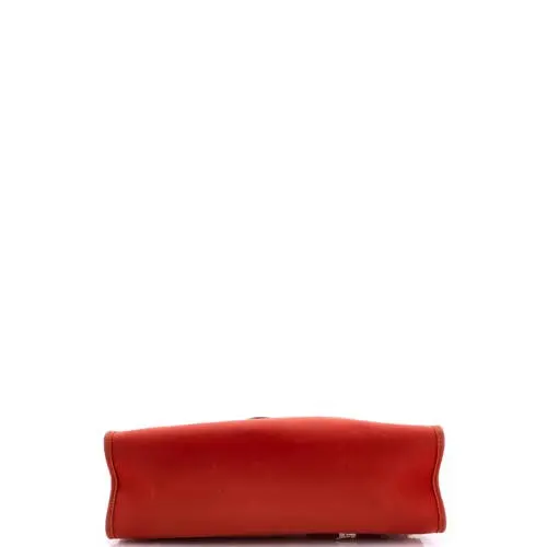 Hermès Herbag Zip Leather And Toile 31 - Red