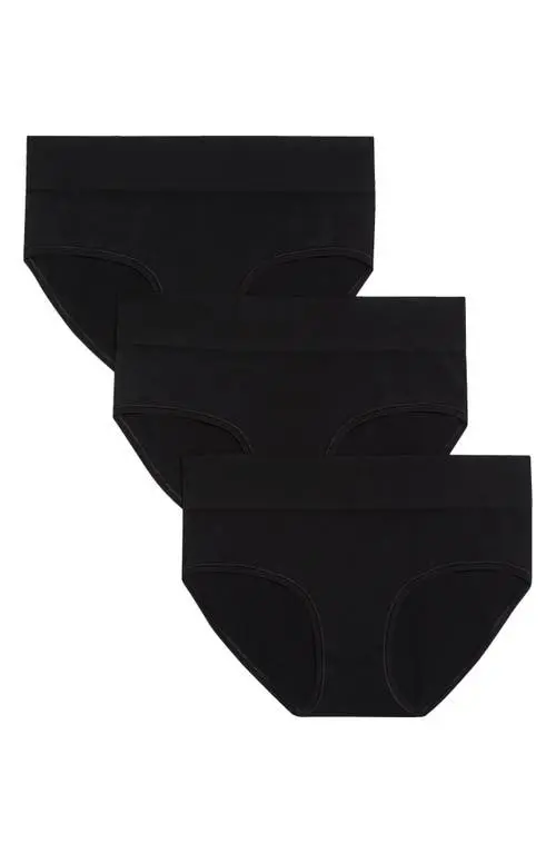 Nordstrom 3-pack Seamless Hipster Briefs - Black