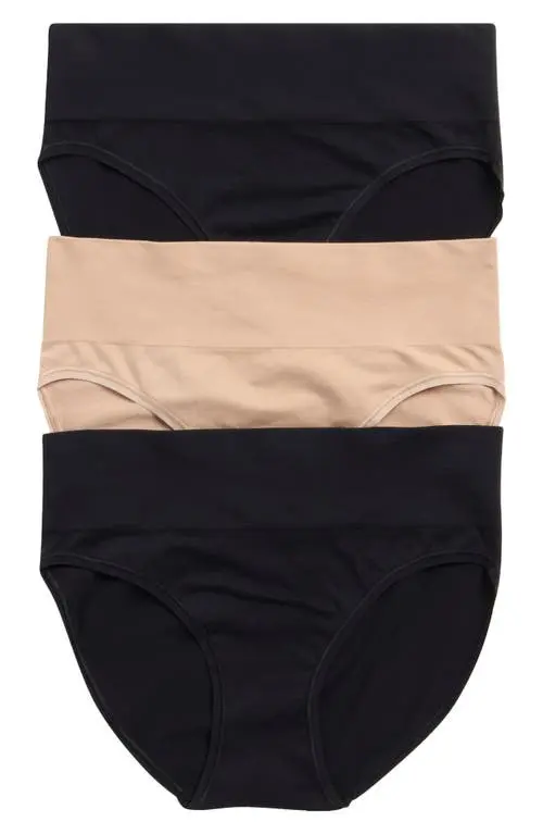 Nordstrom 3-pack Seamless Hipster Briefs - Tan Warm