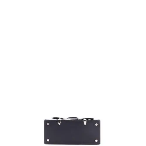 Goyard Structured Saigon Top Handle Bag Embroidered Coated Canvas With Leather Mini