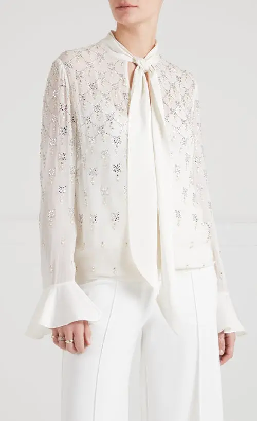 TEMPERLEY LONDON Gallantry Blouse - Ivory