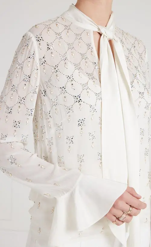 TEMPERLEY LONDON Gallantry Blouse - Ivory