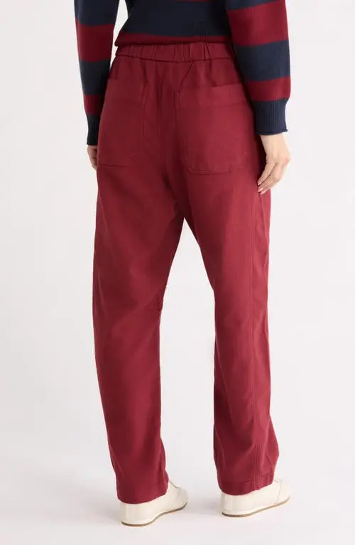 Marine Layer Jessie Barrel Leg Pants - Crimson