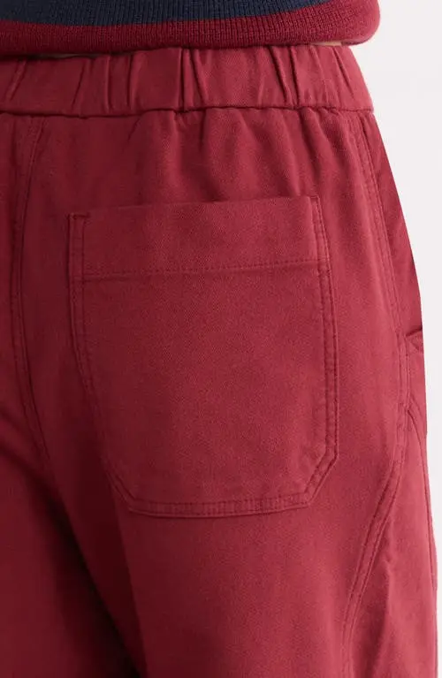 Marine Layer Jessie Barrel Leg Pants - Crimson