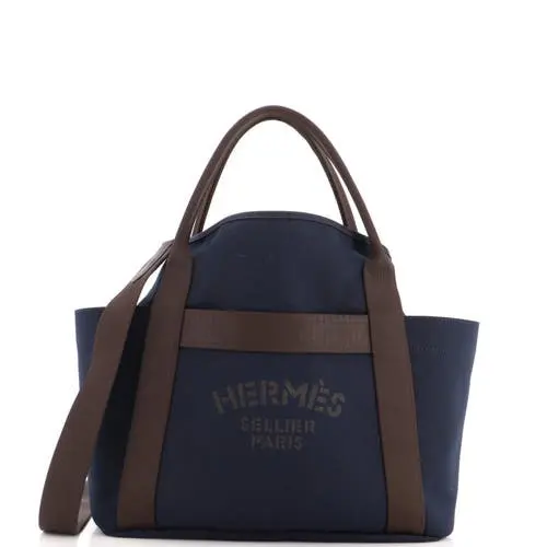 Hermès Sac De Pansage Groom Handbag Canvas - Blue