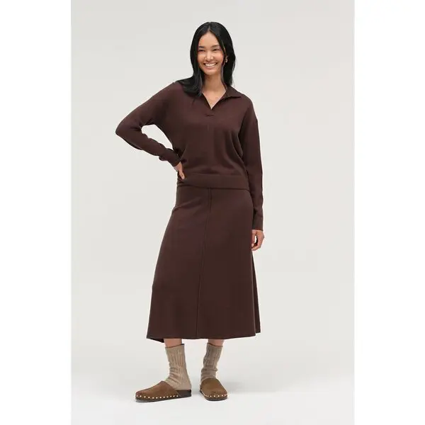 Chinti & Parker Wool-cashmere Collared Sweater - Brown