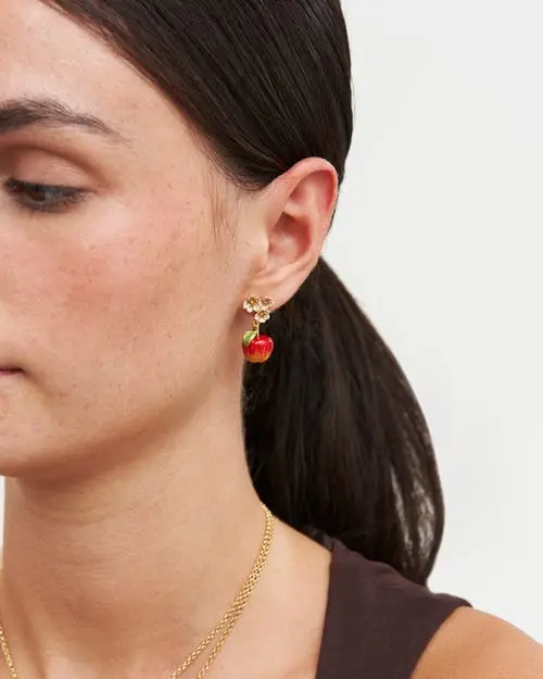 FABLE ENGLAND Apple Blossom Drop Earrings