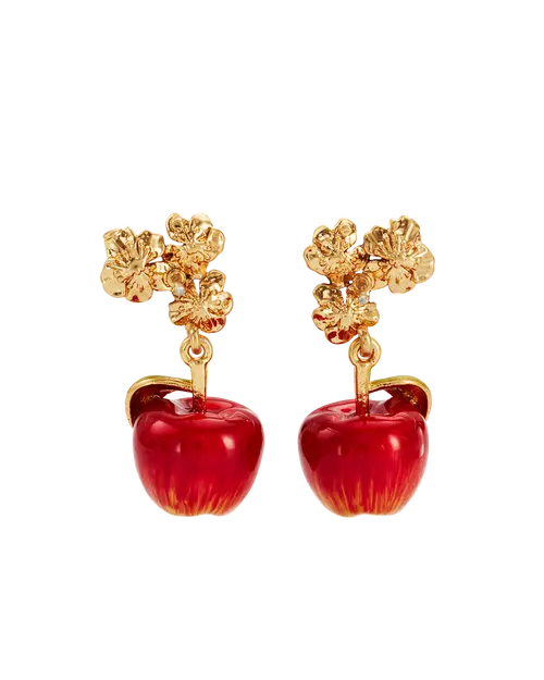 FABLE ENGLAND Apple Blossom Drop Earrings