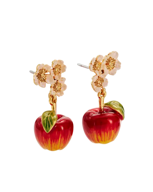FABLE ENGLAND Apple Blossom Drop Earrings