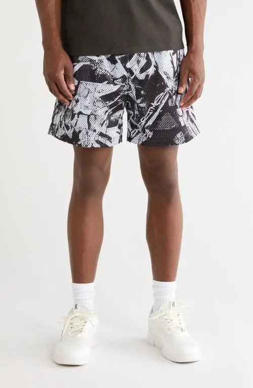 OVERTIME Vandal Graphic Print Mesh Shorts